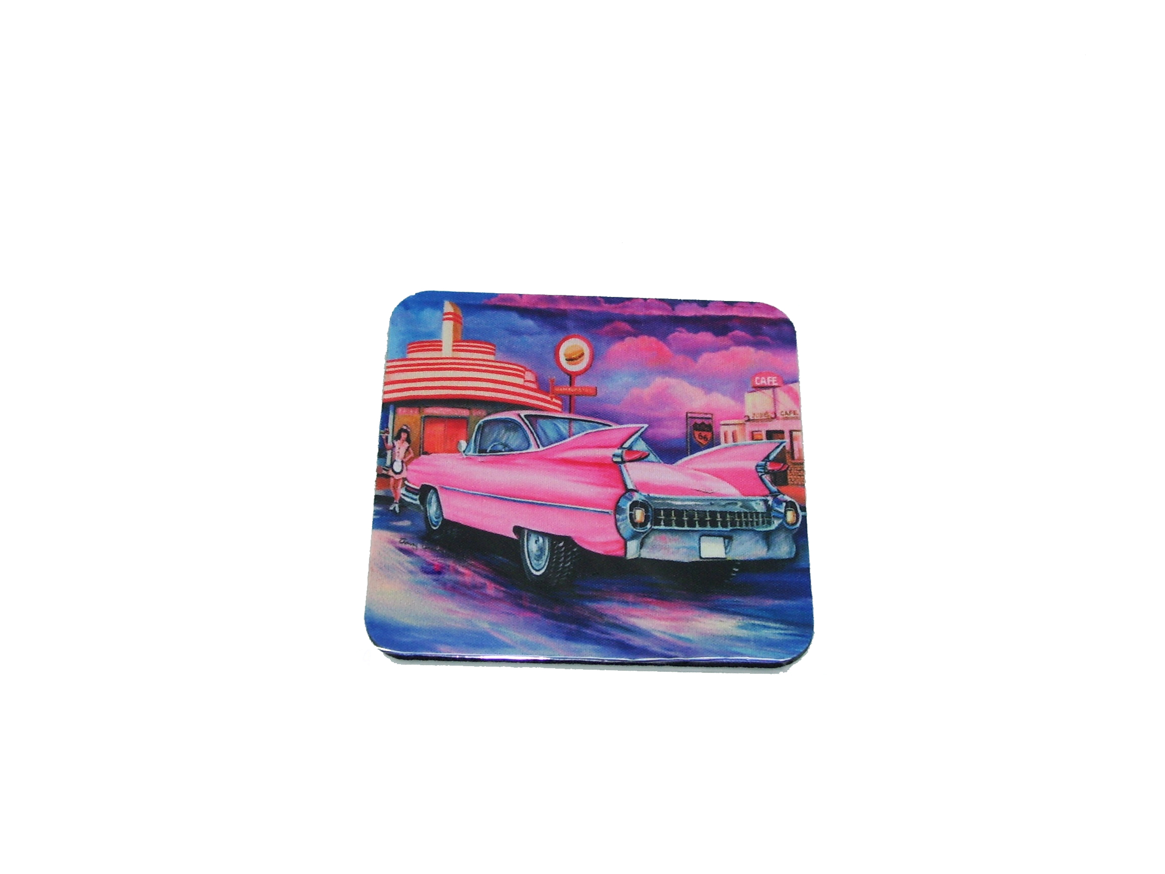 Pink Cadillac – Neoprene Coaster – Mannum Wholesalers