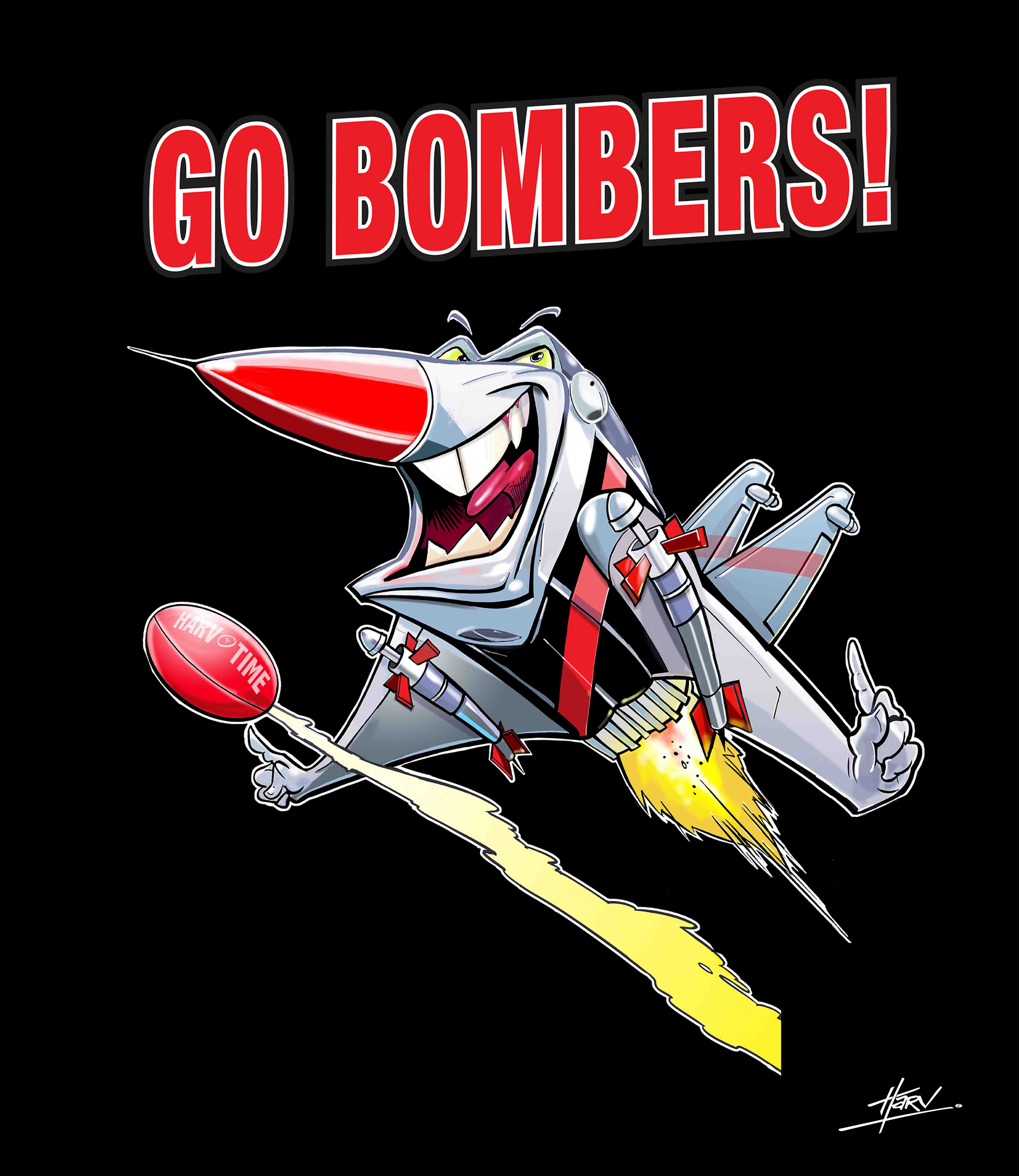 Go Bombers Flannel Fleece Blanket Art by Paul Harvey – Mannum Wholesalers